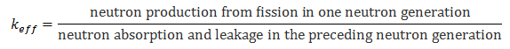 Six-Factor Formula - Effective Multiplication Factor | nuclear-power.com