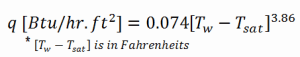 McAdams - Thom - Chen’s Correlation - Nucleate Boiling